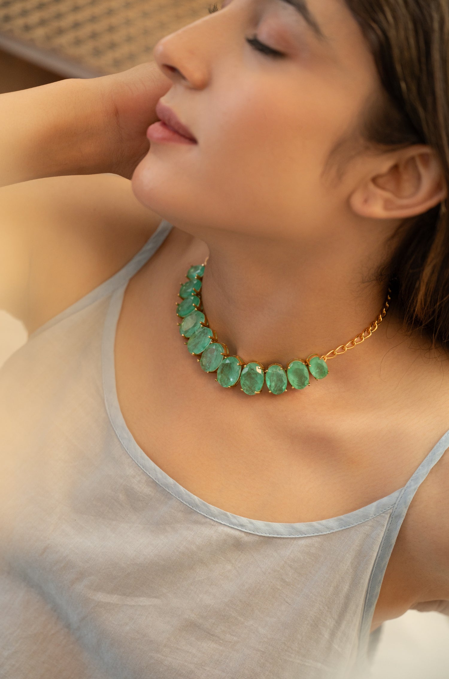 Ruksar Mint Polki Necklace – Do Taara
