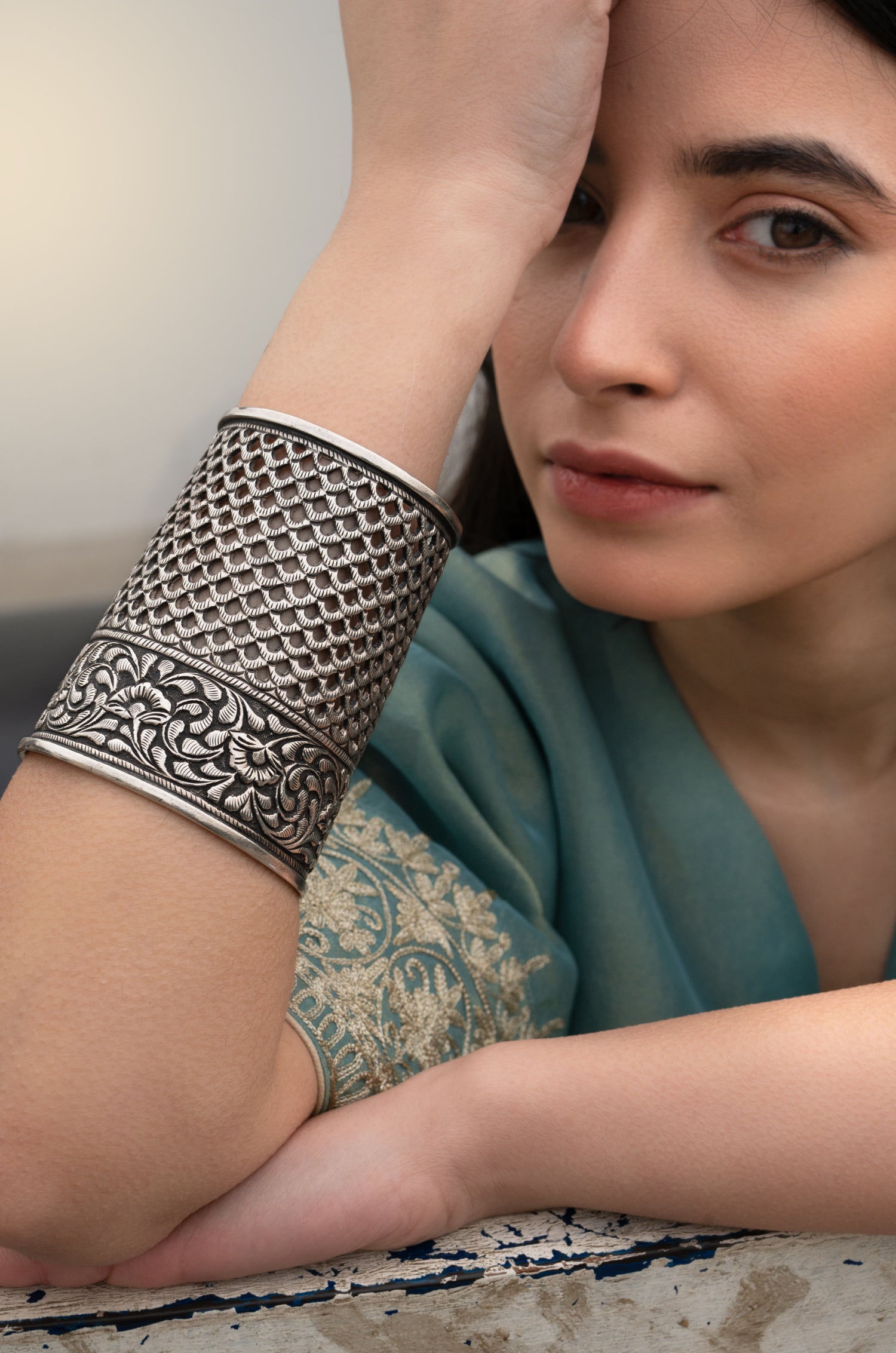 Ela Fine Silver Handcuff – Do Taara