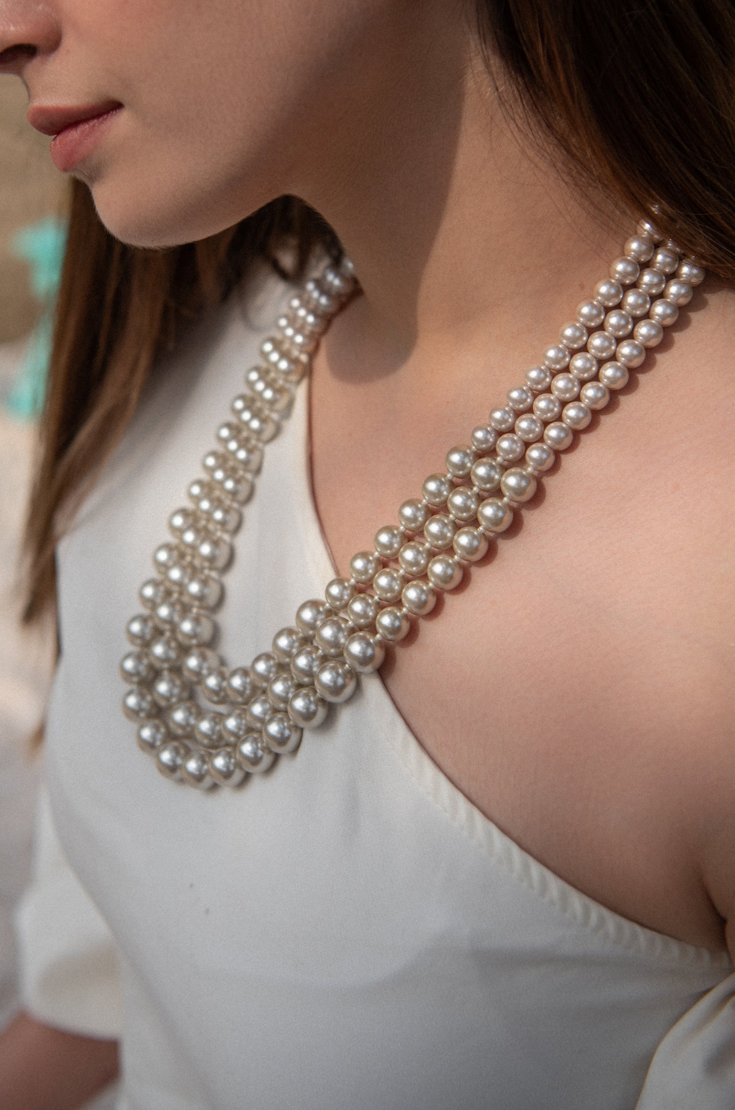Sparkle Pearl Layered Necklace – Do Taara